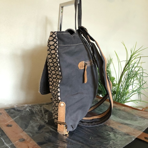 Bags | Myra Bag Backpack Up Cycled Material Nwt | Poshmark